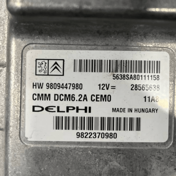 Centralina ecu motore Peugeot 508 2.0hdi (2017) COD:9809447980 - F&P ...